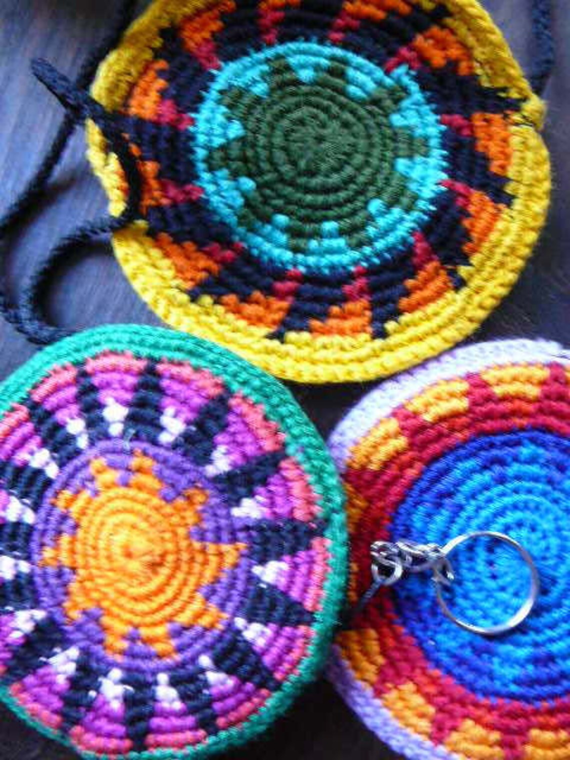 Rainbow Sunburst Coin Purse Key Purse Bright Festive Circular Sunshine ...