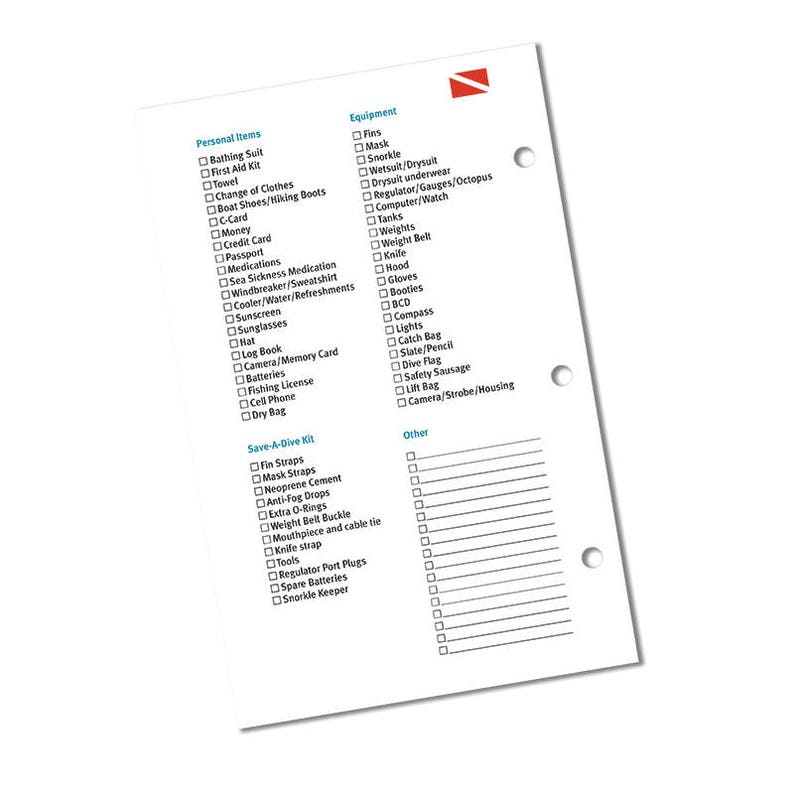 Printable Scuba Dive Log Digital Download of Scuba Dive Log ...