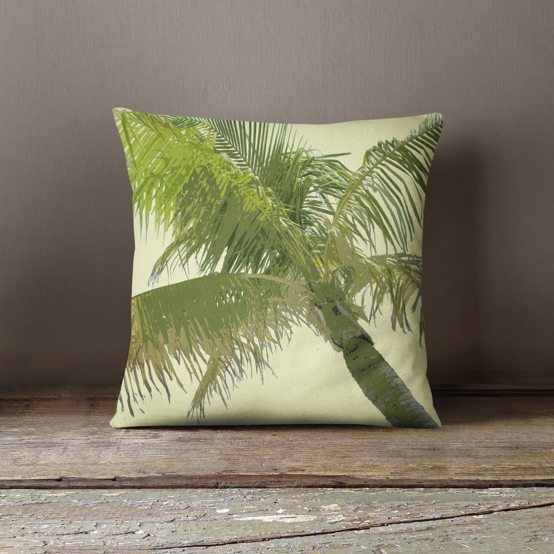 Throw Pillow Tropical Palm Tree Throw Pillow With Insert - Etsy