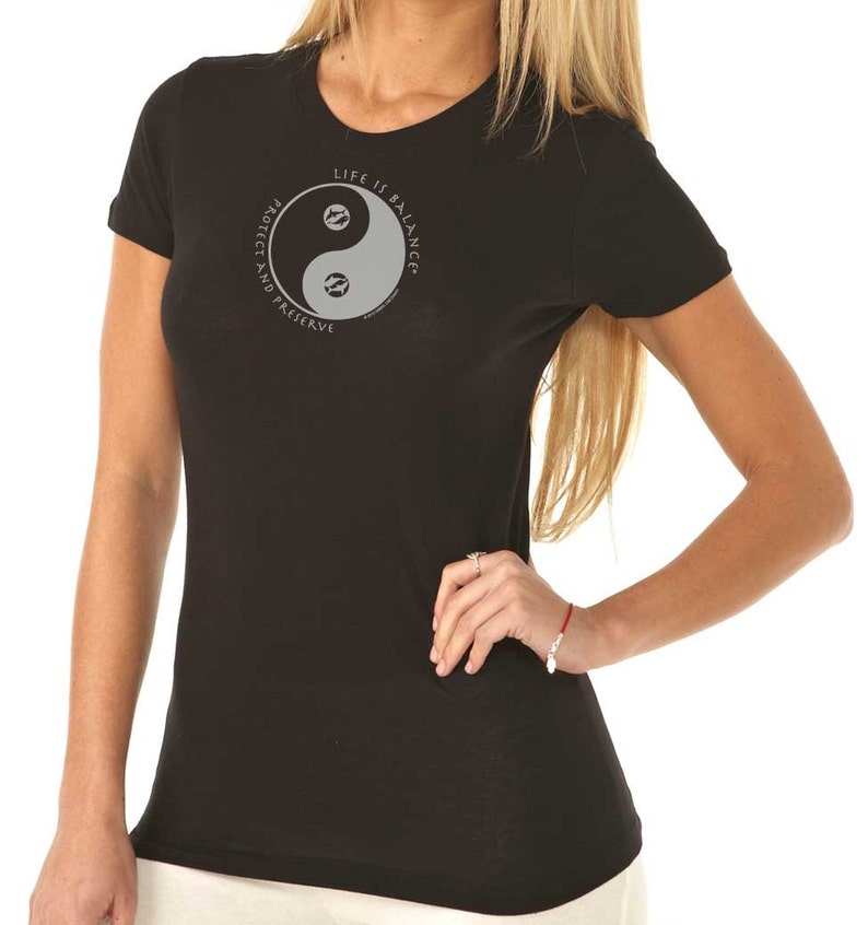 Women's Ocean T-shirt / Life is Balance® / Fitted Cap-sleeve ...