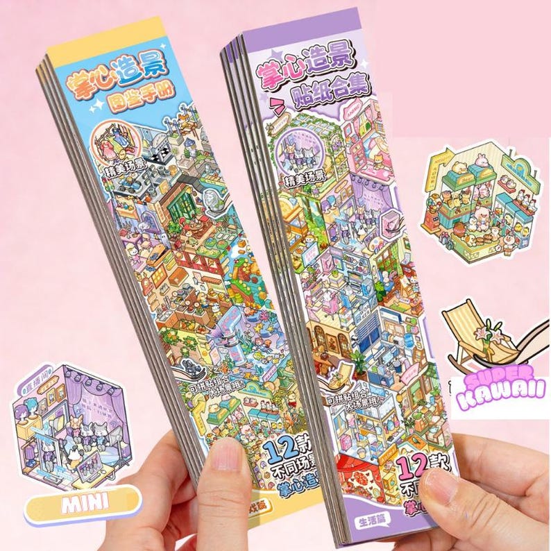 3D Miniature Theme Scene Sticker Collection: DIY Craft Stickers - Etsy