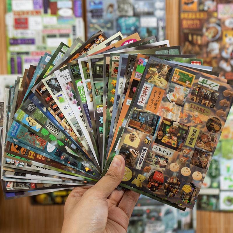 Japanese Sticker Book - Etsy UK