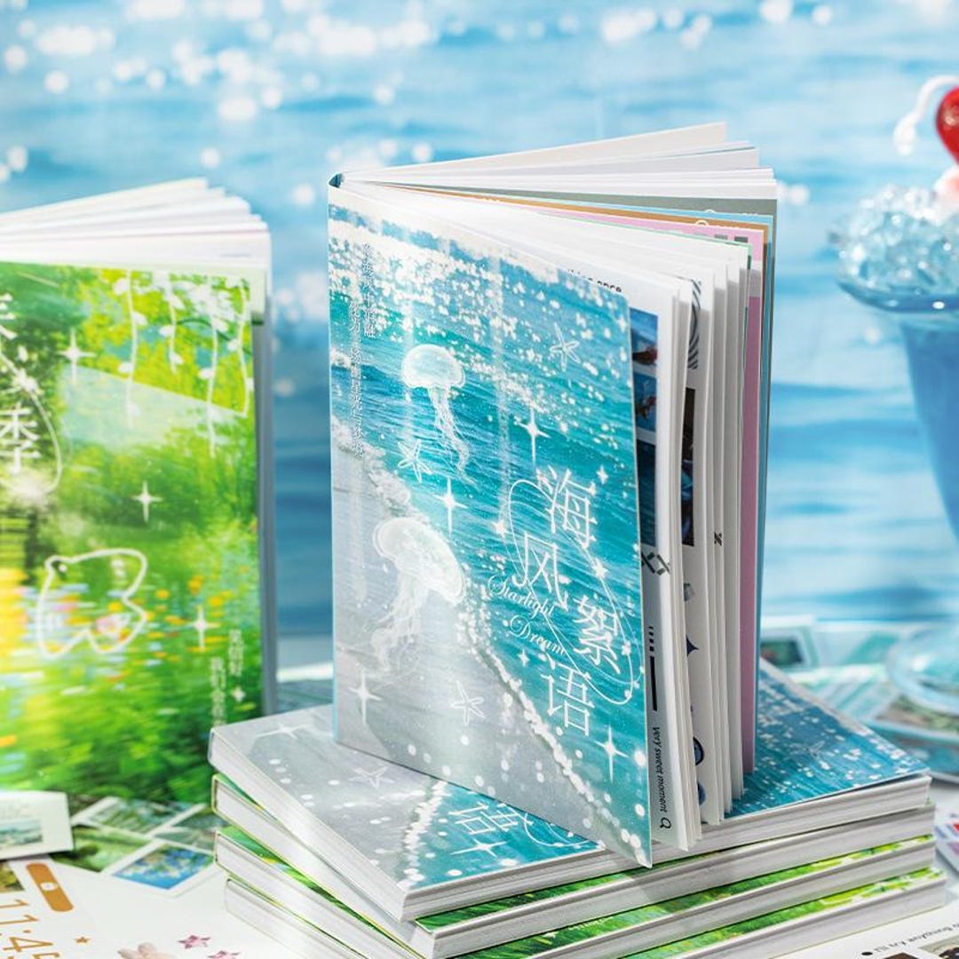Japanese Sticker Book, Nature Scenery Washi Stickers, Junk Journaling ...