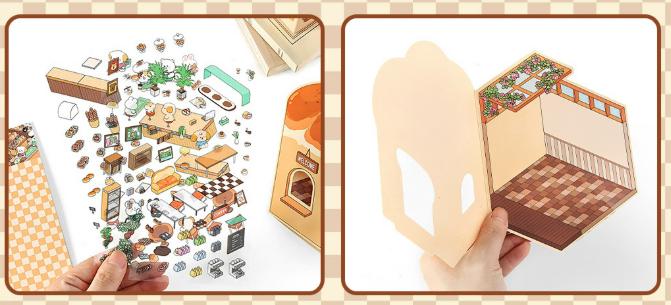 3D Miniature Theme Scene Stickers, DIY Craft Stickers (4 Pieces) - Etsy