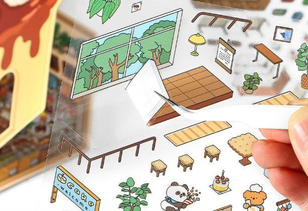 3D Miniature Theme Scene Stickers, DIY Craft Stickers (4 Pieces) - Etsy
