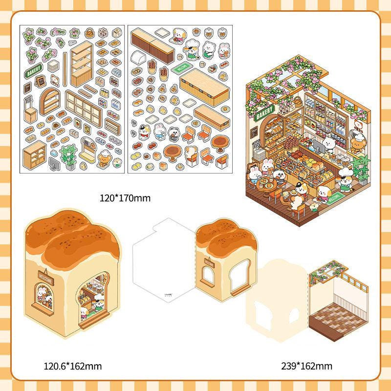 3D Miniature Theme Scene Stickers, DIY Craft Stickers (4 Pieces) - Etsy