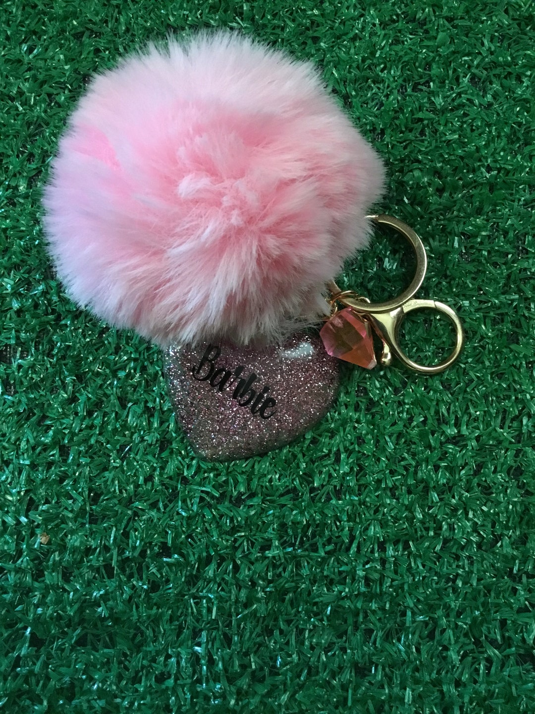 Barbie Inspired Pink Heart Keychain 3 - Etsy