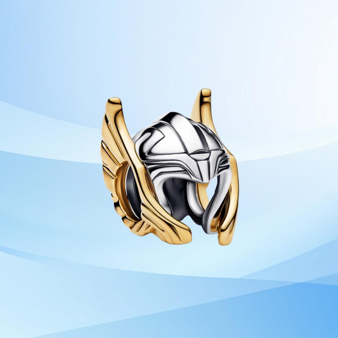 Pandora X Marvel Plated Thor Helmet Charm, Bracelet or Necklace Silver ...