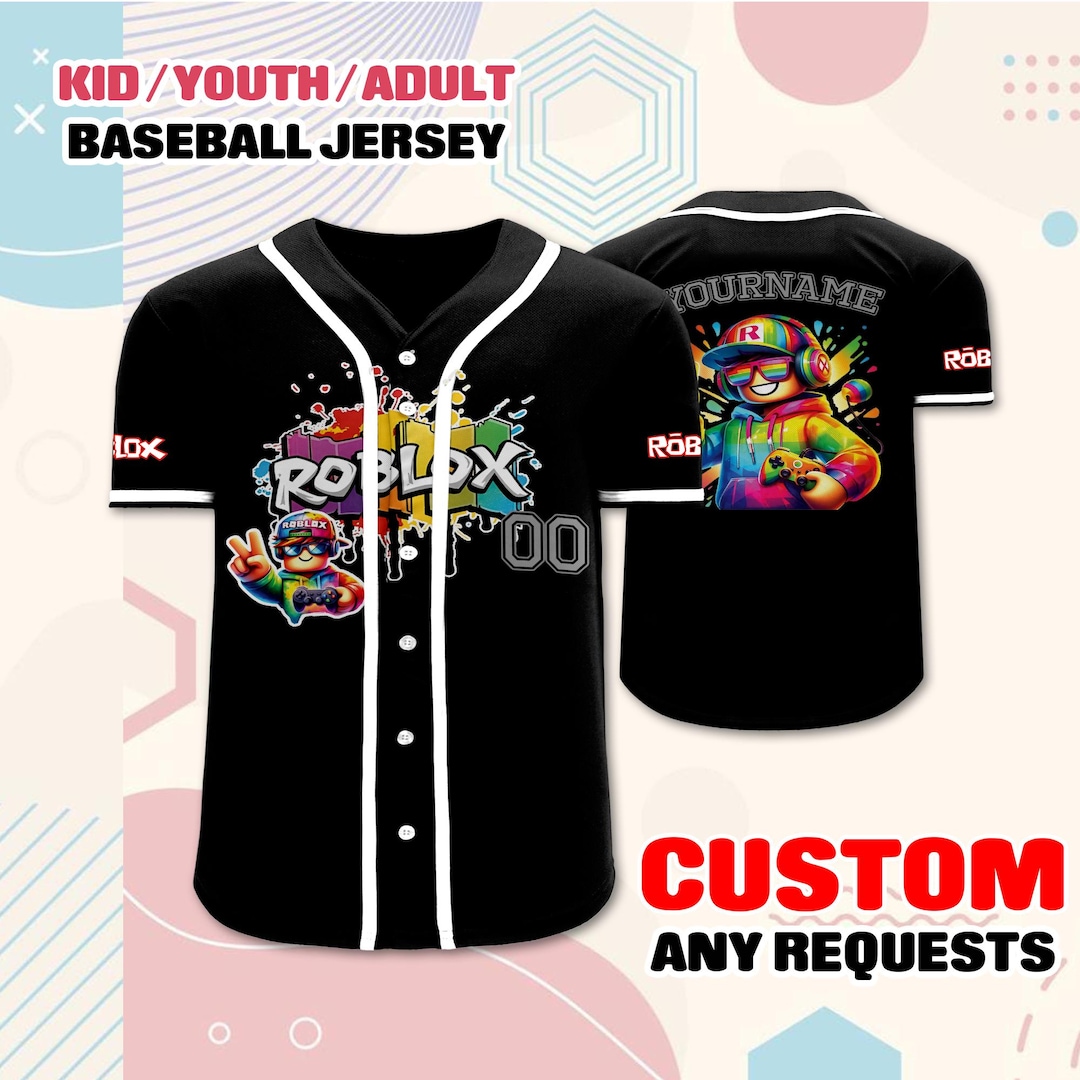 Personalized Roblox Gamer Jersey – Custom Name & Number - Etsy