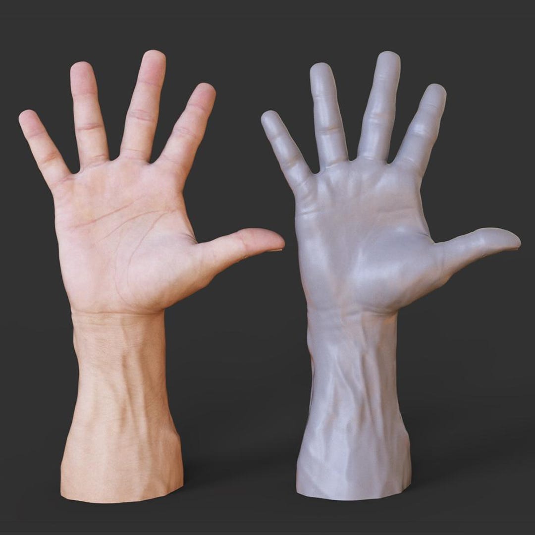 Hi-five Hand Gesture 3D Model | Modern Home Decor (digital Download) - Etsy