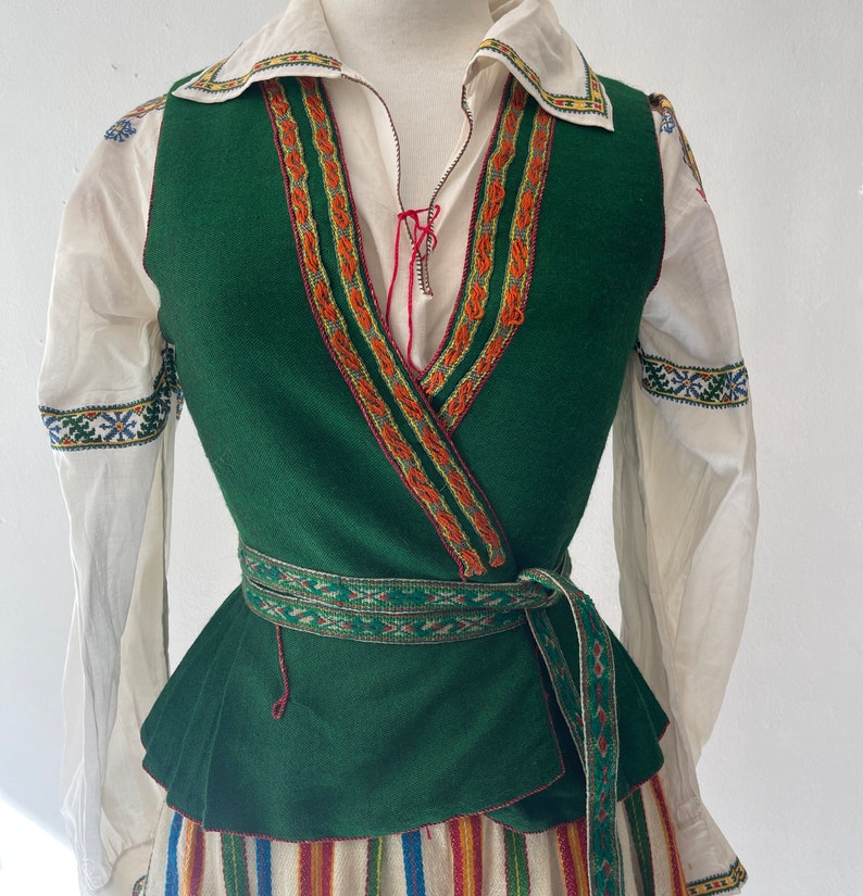 Traditional Latvian Hand Woven Folk Costume Original 1930s - Etsy