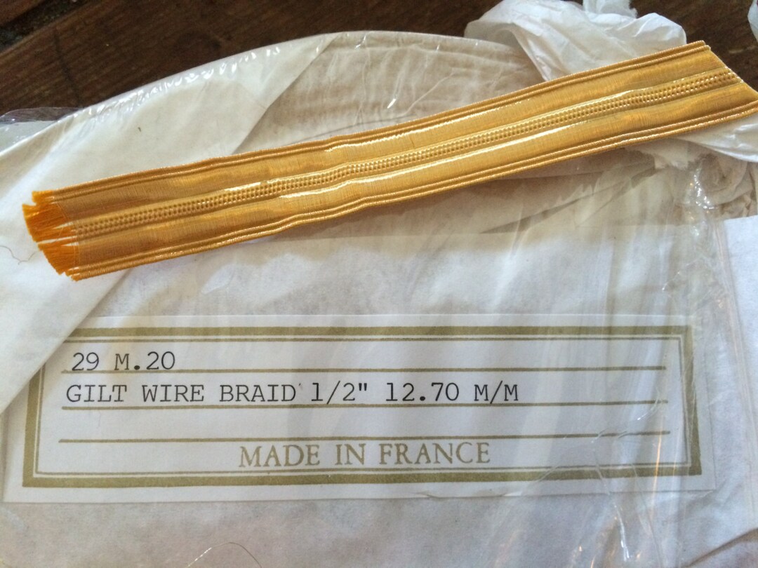 Gold Braid / Gold Lace / French Gilt Wire Braid / Naval - Etsy