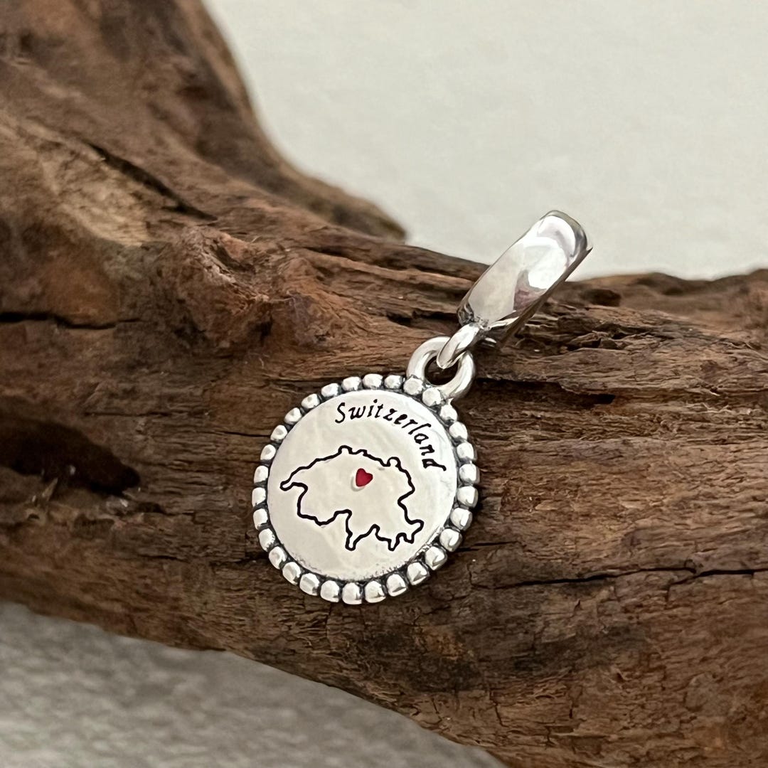 Switzerland Map Exclusive Dangle Charm, S925 Silver Jewelry, for ...