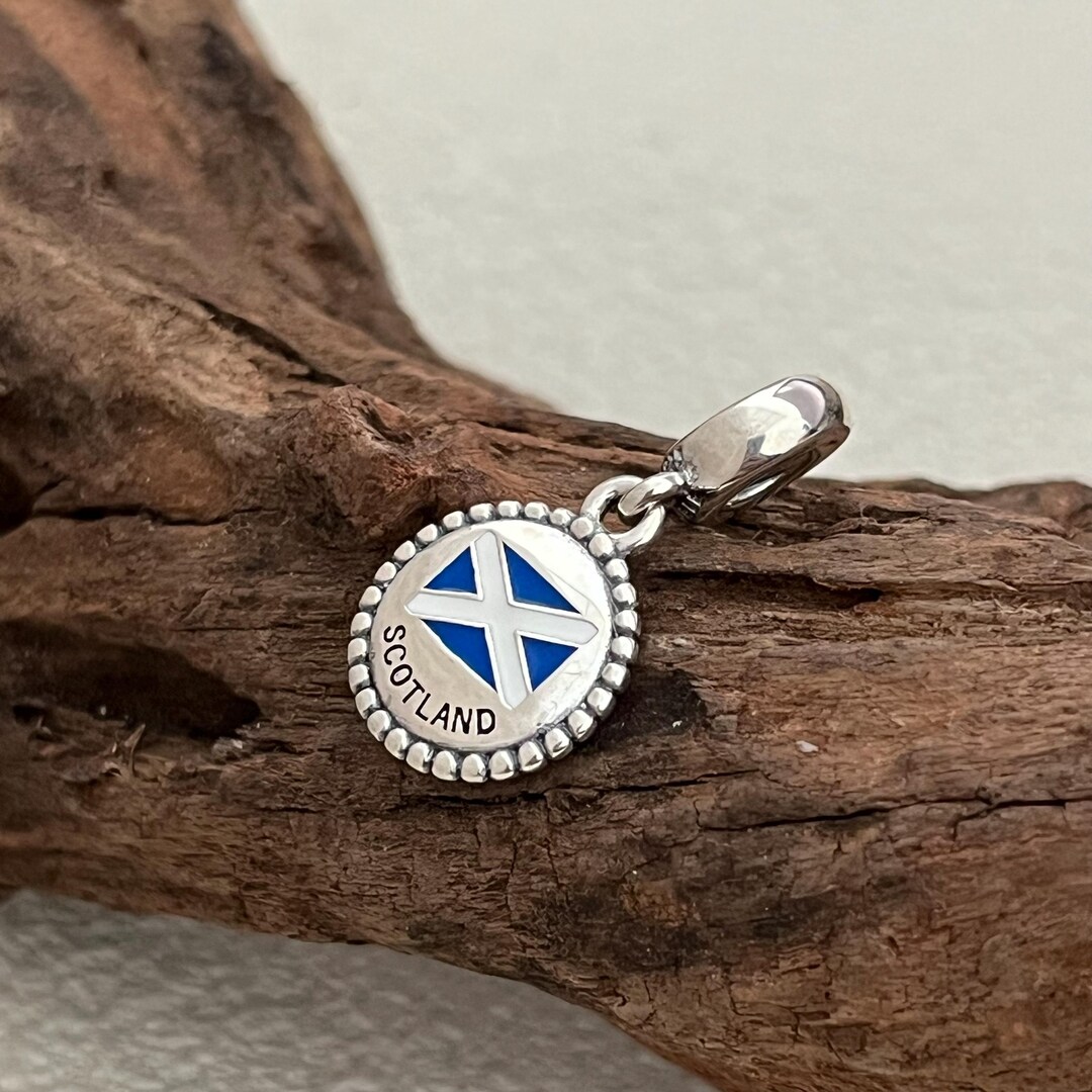 Scotland Flag Exclusive Dangle Charm, S925 Silver Jewelry, for Bracelet ...
