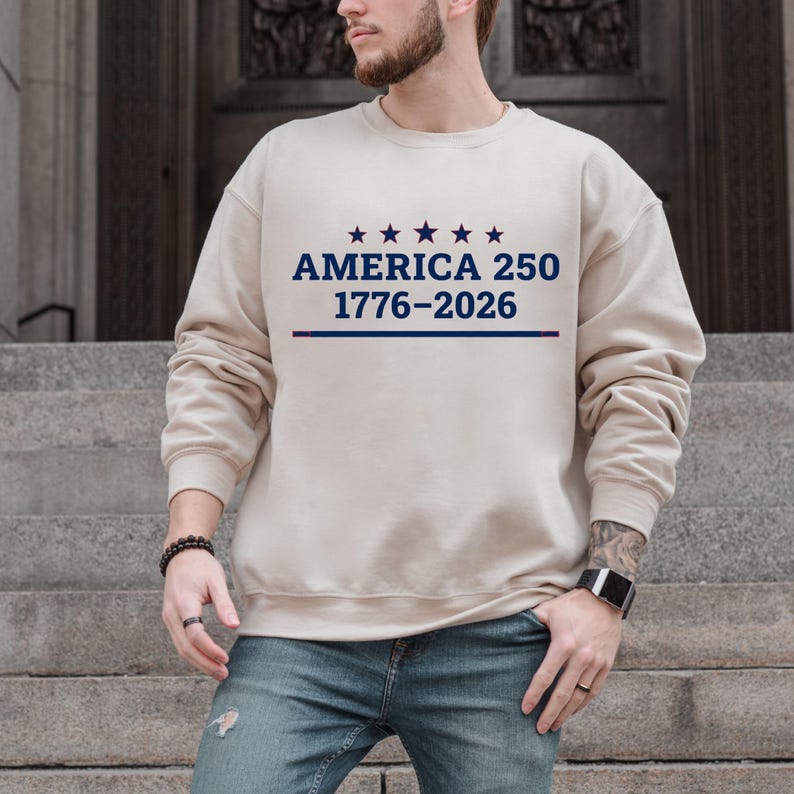 America 250 Shirt, 1776-2026 Anniversary, Varsity Style USA Tee ...