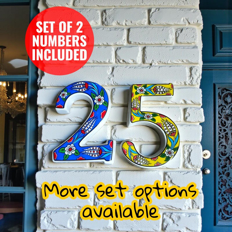 Ceramic House Numbers - Etsy