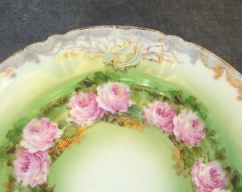 Pink Roses Plate | Etsy