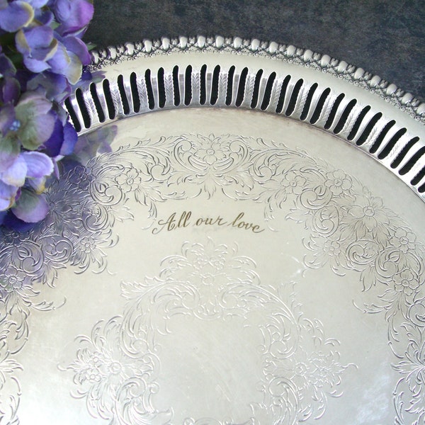 Small Silver Tray - Etsy