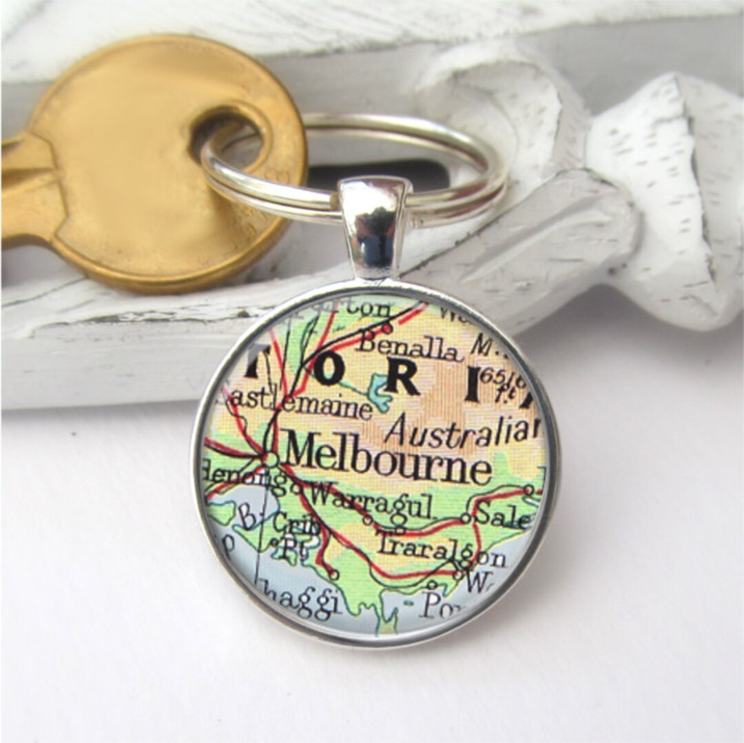 Custom Map Keychain, Groomsman Gift, Personalized Gift, Map Keyring - Etsy