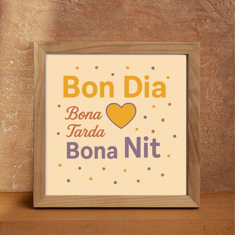 Catalan Nursery Art Print – Bon Dia Bona Tarda Bona Nit (digital ...