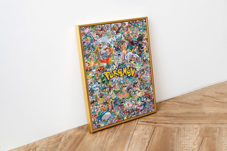 Pokemon Poster Pokemon Wall Art Pikachu Poster Pokemon Anime Wall Art ...