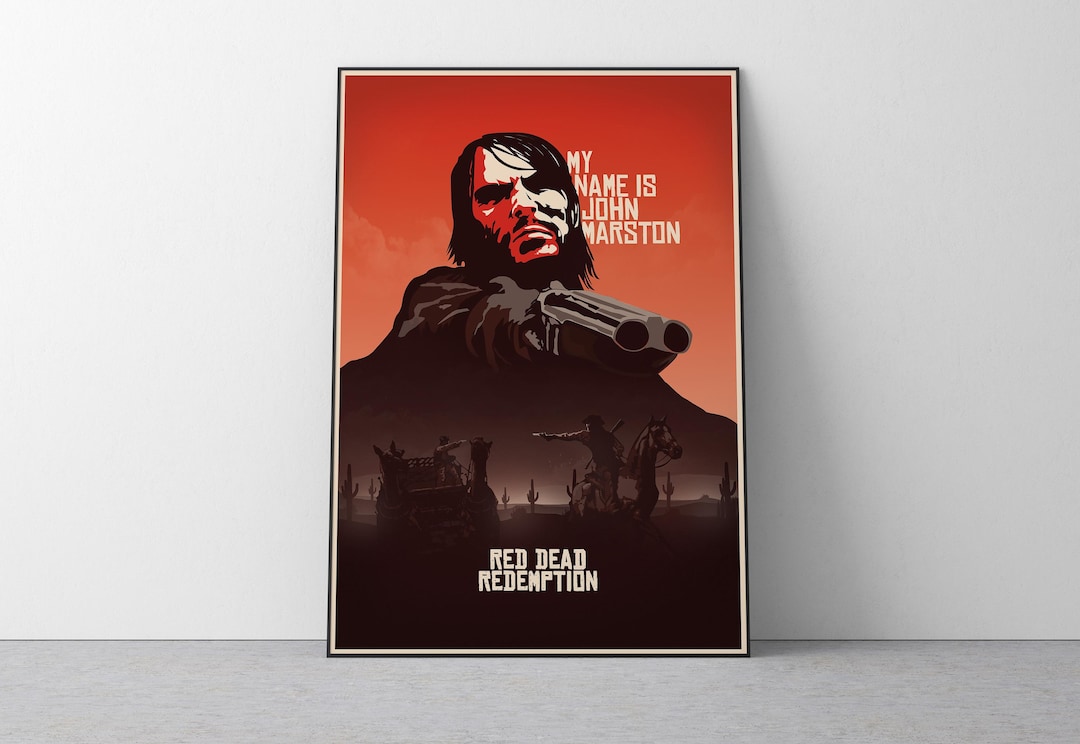 John Marston Poster Wall Art, Arthur Morgan Dutch Micah Poster, Game ...