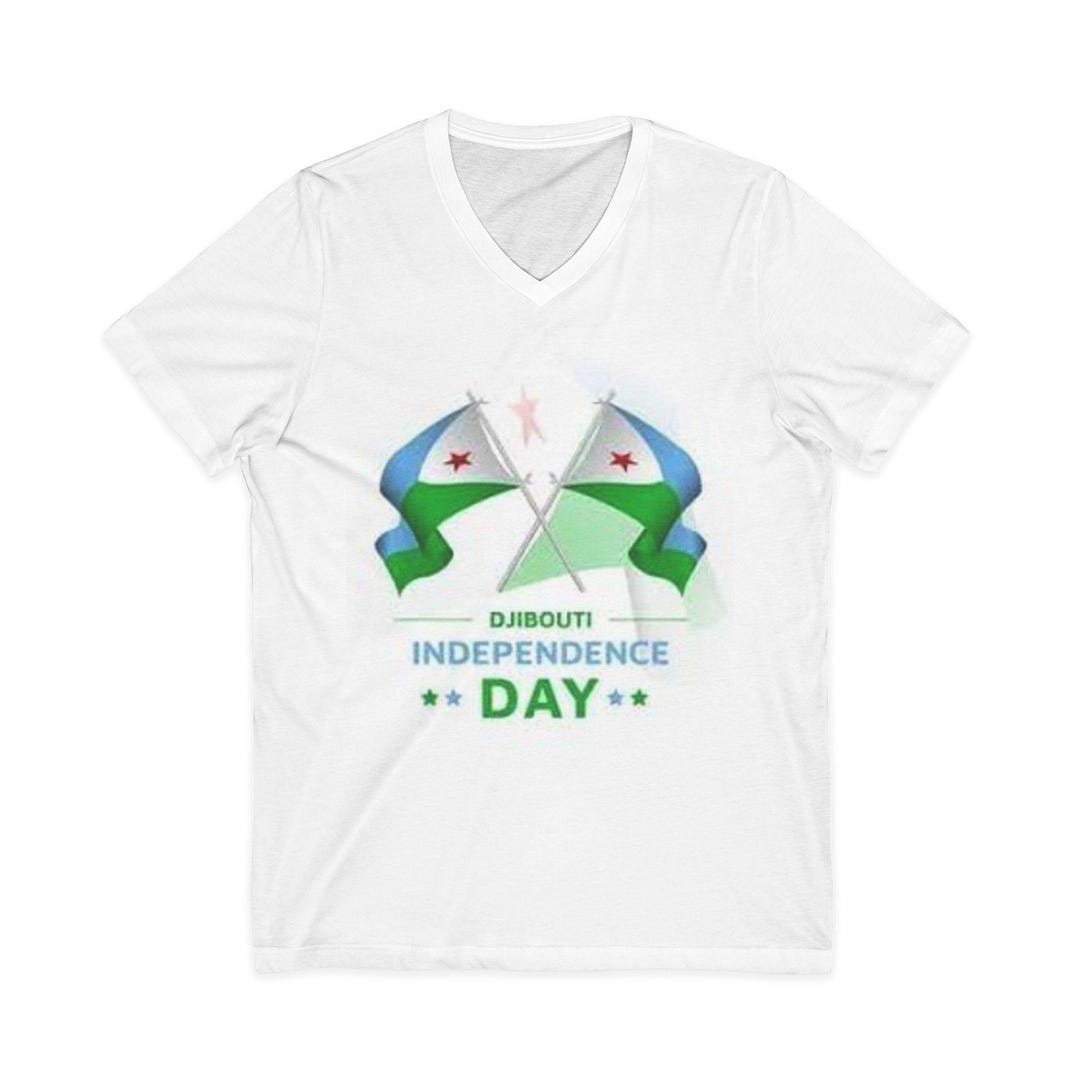 Djibouti Independence Day V-neck Tee | Unisex Independence Day Shirt ...