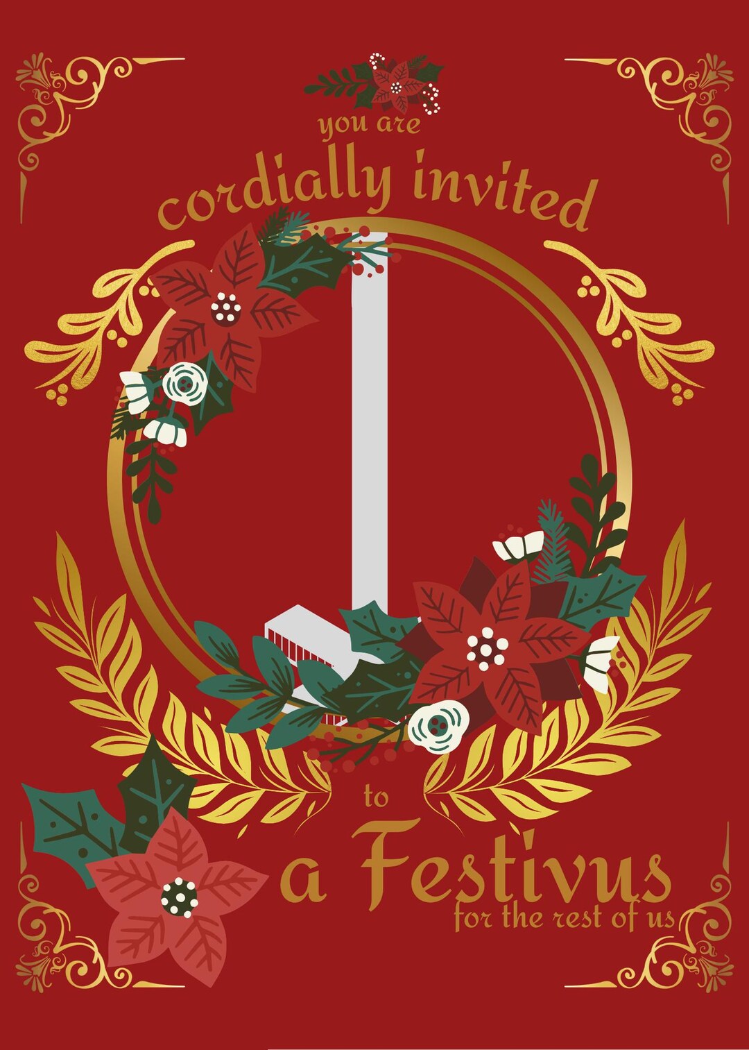 Seinfeld Festivus Editable Holiday Gathering Invitation Template - Etsy