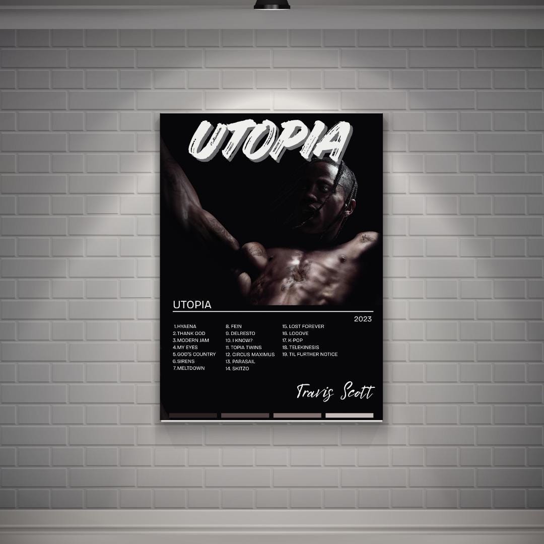 Travis Scott - Utopia V2- Digital Poster - Etsy