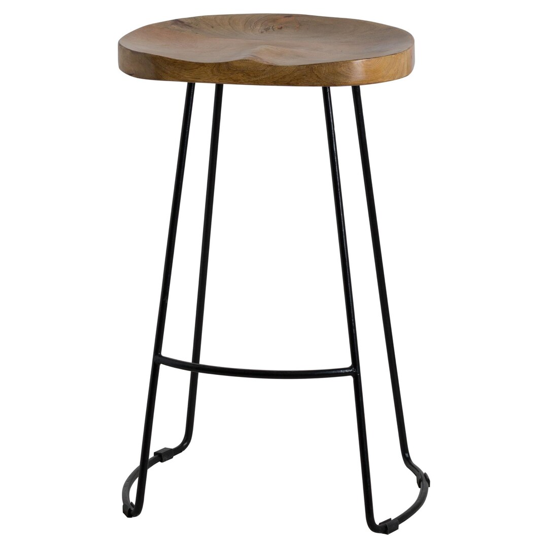 Hardwood Shaped Bar Stool - Etsy