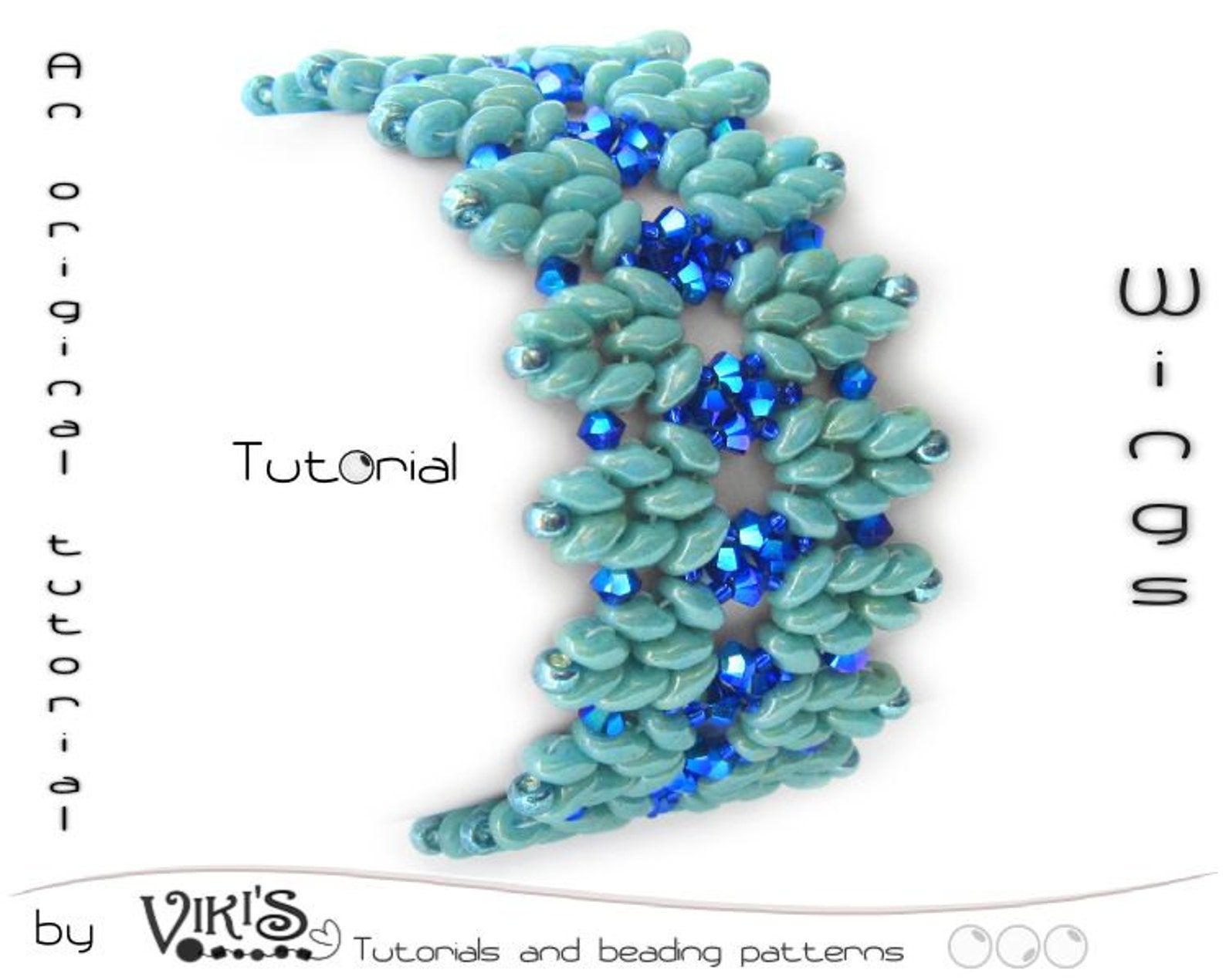 Bracelet Tutorial With Super Duo Beads: Wings Beaded Bracelet - DIGITAL ...