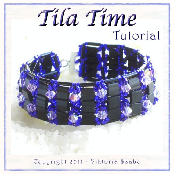 Beaded Bracelet Tutorial / Pattern: Tila Time Wide Cuff | Etsy