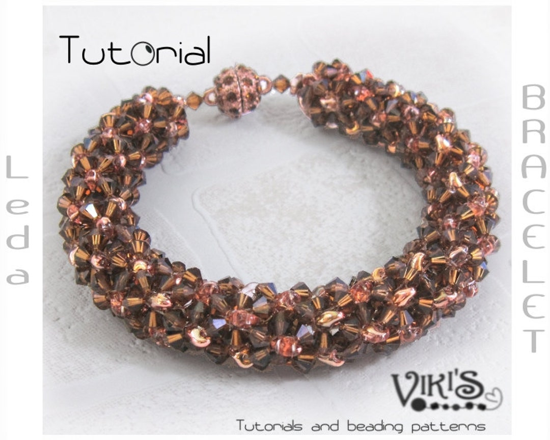 Bracelet Tutorial With Super Duo or Twin Beads: Leda Beaded Bracelet ...