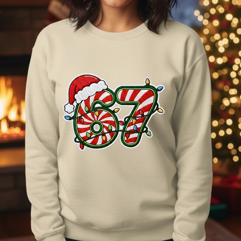 50 Designs Christmas Meme Six Seven PNG Bundle, Santa Say 67 Christmas ...