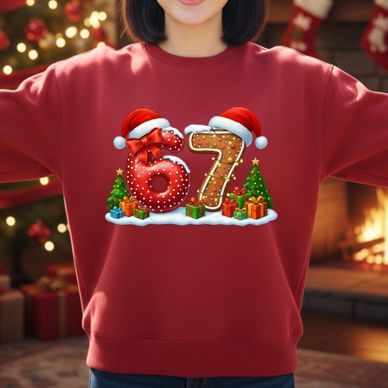 50 Designs Christmas Meme Six Seven PNG Bundle, Santa Say 67 Christmas ...