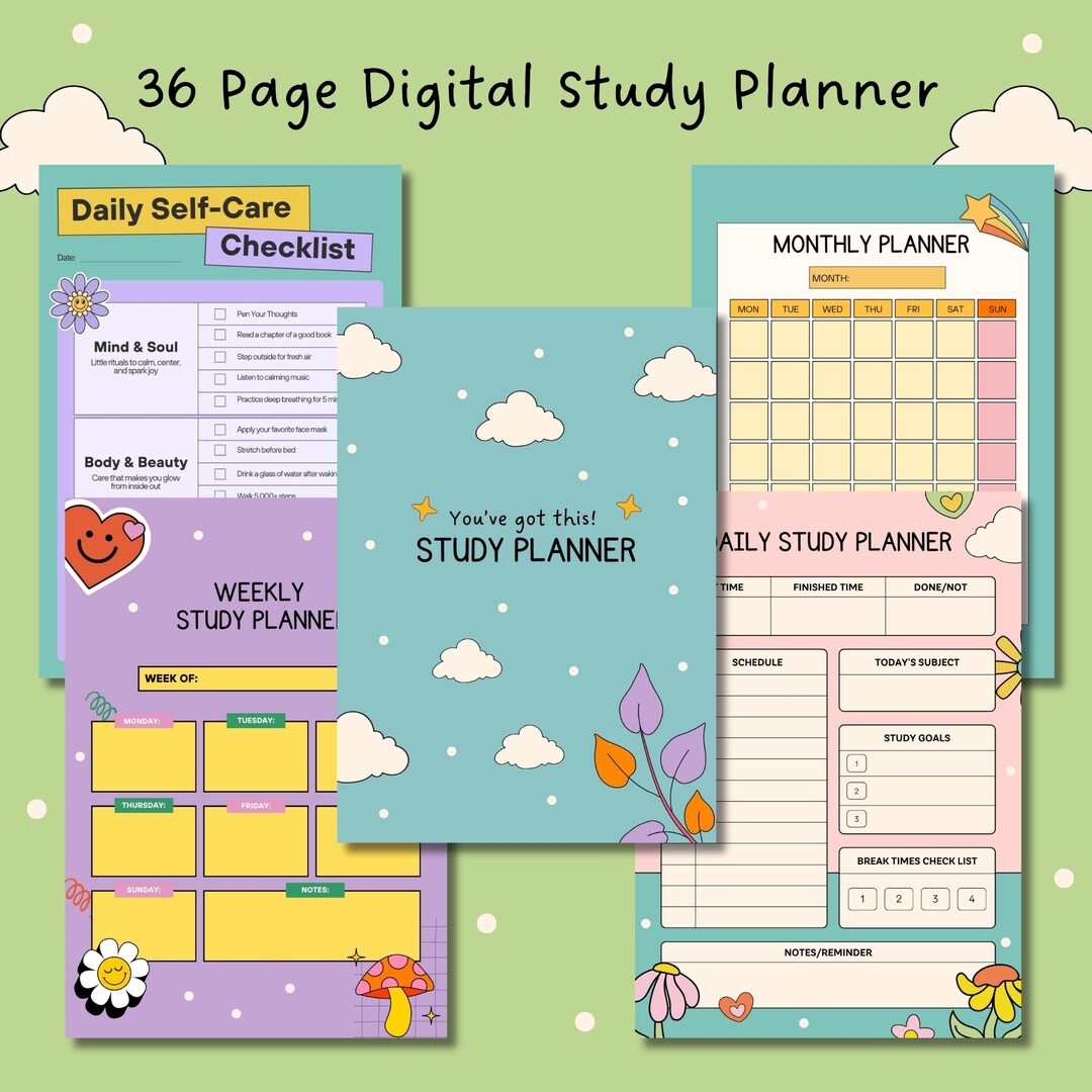 Study Planner Printable GCSE & A Level Exam Planner, Daily Weekly ...