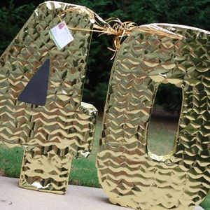 Number 40 Pinatas - Large Gold Number Pinatas. Gold Number Pinatas ...