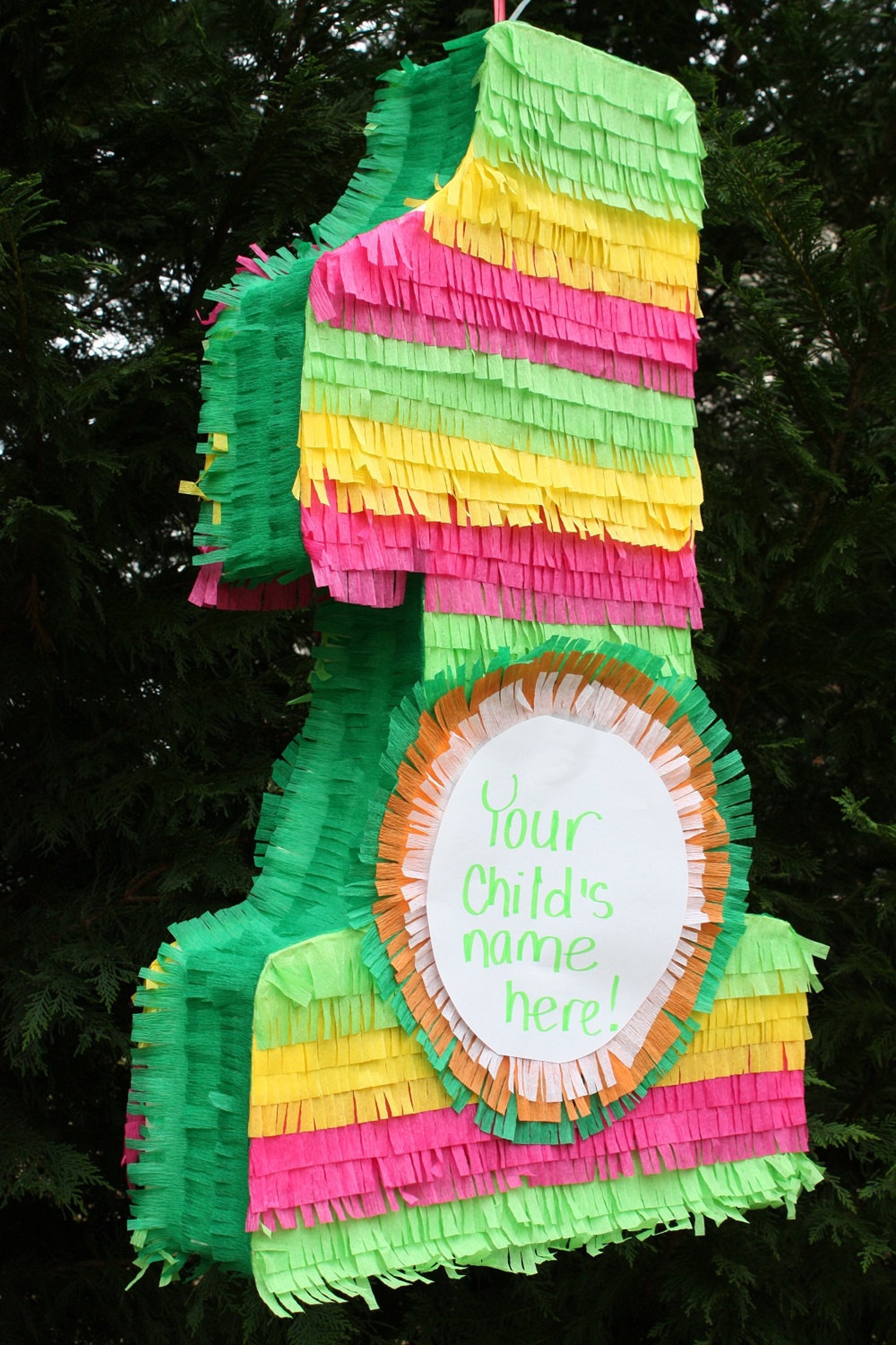 Large Customizable Number Pinata. Number One Pinata - Etsy