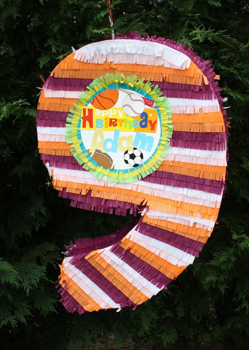Large Number Nine Pinata Customizable. Number 9 - Etsy