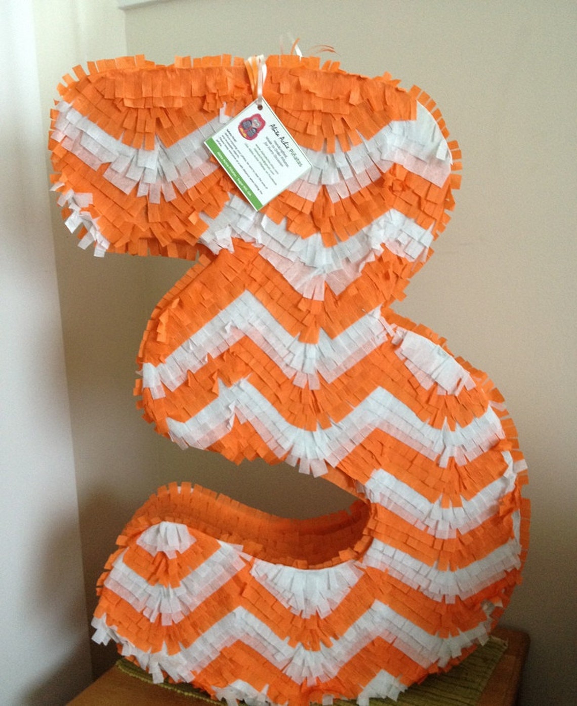 Large Number Three Pinata. Chevron Pattern. Custom Number - Etsy