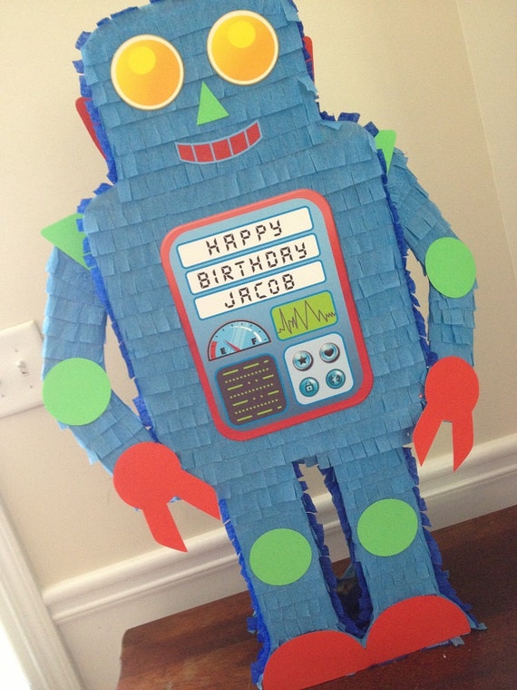 Robot Pinata. Customizable Robot Pinata | Etsy