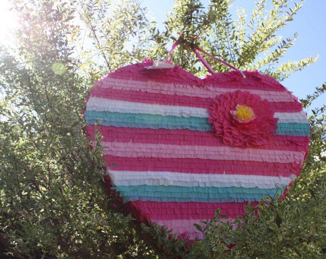Beautiful Heart Pinata. Wedding Decor. Bridal Shower Activity ...