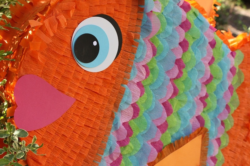 Fish Pinata. Orange Fish Pinata. Rainbow Fish Pinata - Etsy