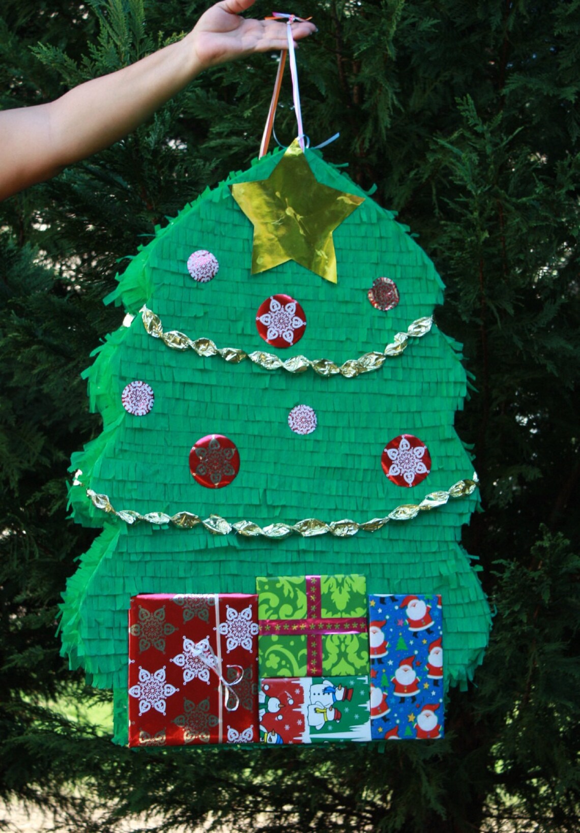 Christmas Tree Pinata Large Christmas Tree Pinata - Etsy