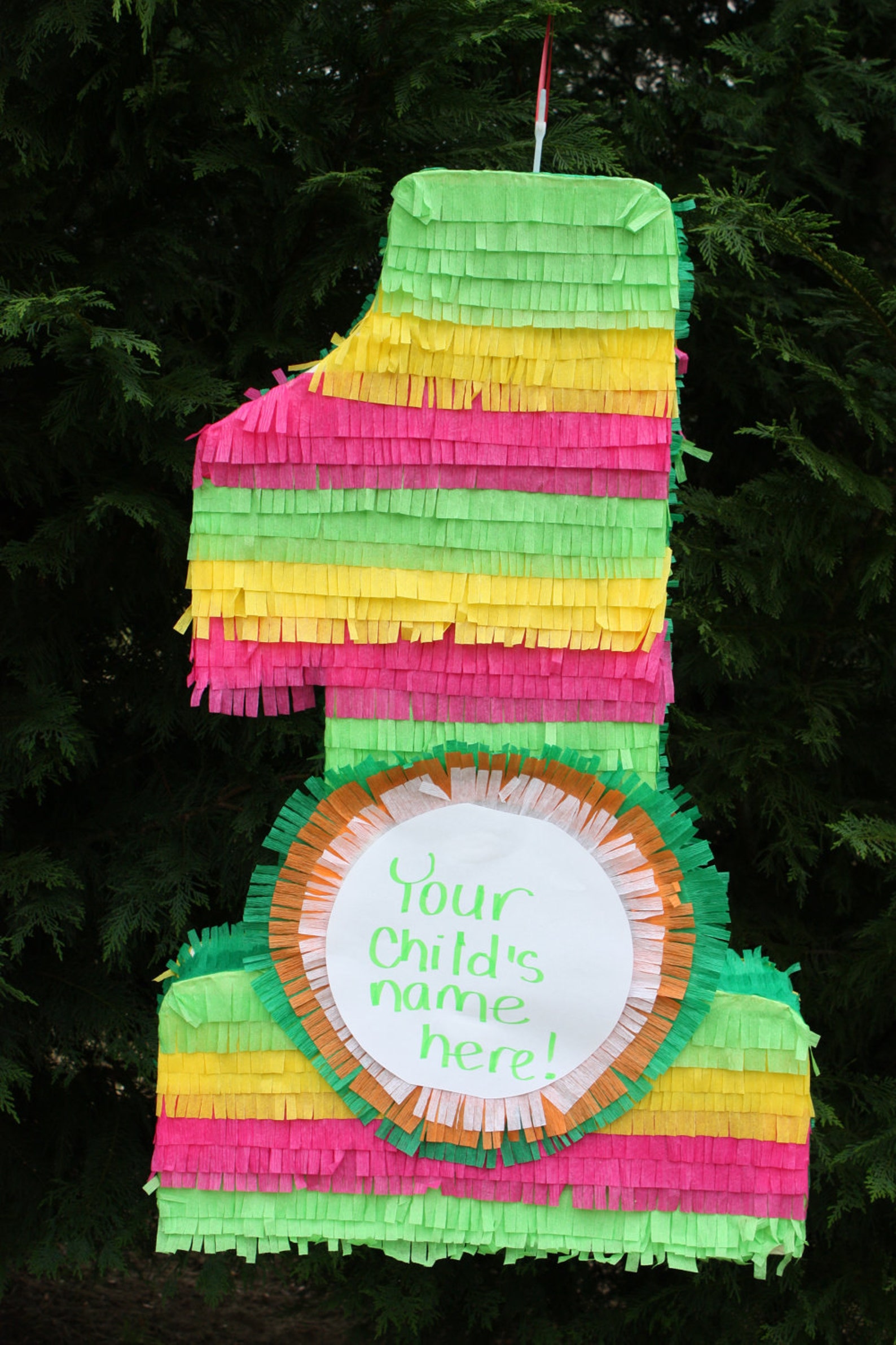 Large Customizable Number Pinata. Number One Pinata - Etsy
