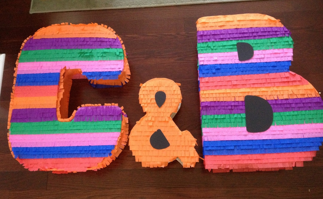 Medium Letter Pinatas - Custom Letter Pinatas - Etsy