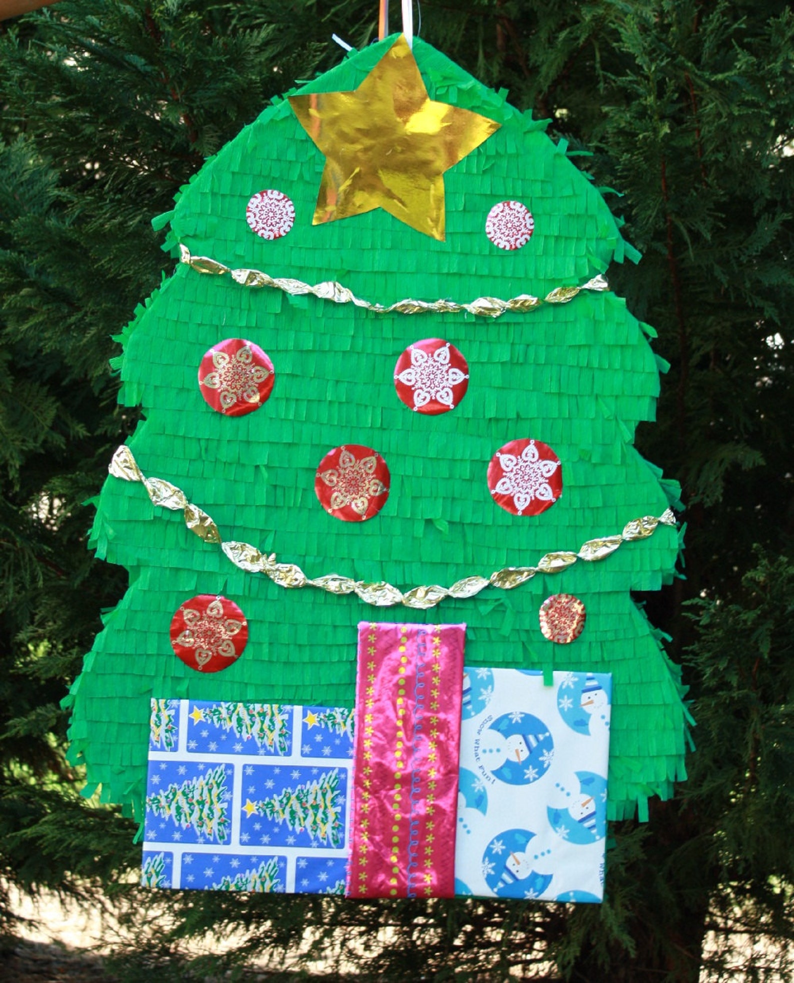 Christmas Tree Pinata Large Christmas Tree Pinata - Etsy