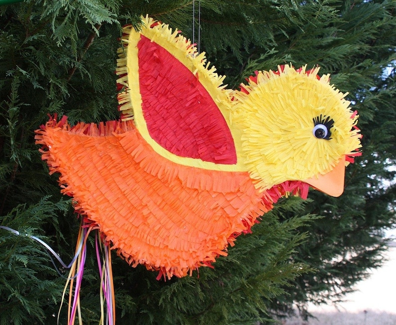 Piñata de pollito grande - Etsy México