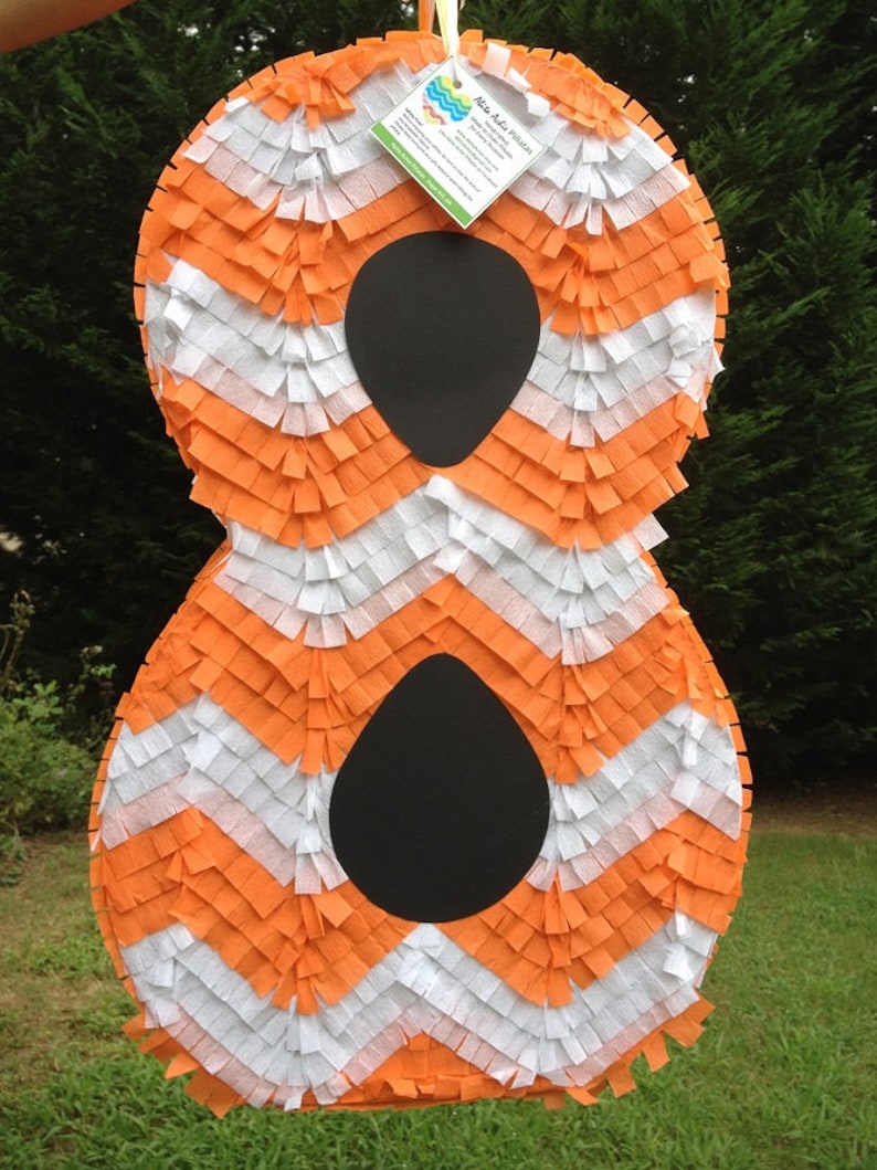 Number Eight Pinata - Large Number 8 Pinata - Custom Pinata - Etsy