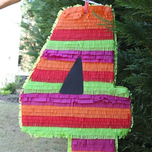 Large Number Four Pinata. Custom Number Pinata. Numero Cuatro. - Etsy